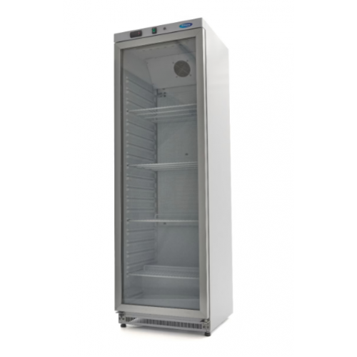Frigider 400L inox cu usa de sticla Maxima